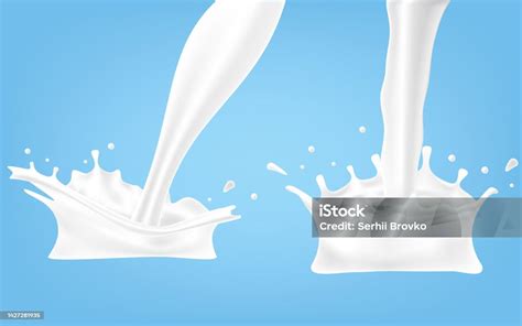 크림 같은 흰색 액체 스플래쉬 흐르는 우유 녹고 떨어지는 단백질 물질 벡터 일러스트레이션 야쿠르트에 대한 스톡 벡터 아트 및 기타 이미지 Istock