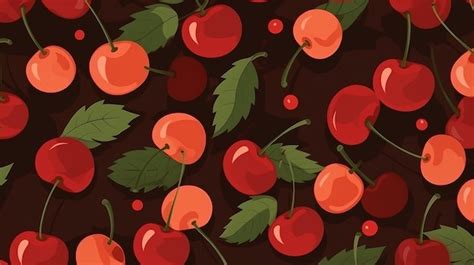 Premium Ai Image Flat Cherry Texture Background