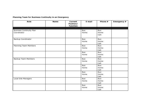 46 Best Business Continuity Plan Templates Word And Pdf