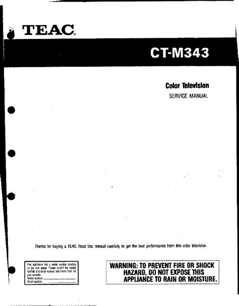 Teac Ct M343 Service Manual Download Schematics Eeprom Repair Info