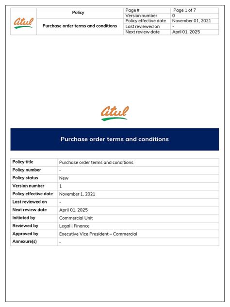 Purchase Order Terms And Conditions Pdf Indemnity Contractual Term