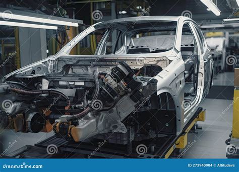 Robot Assembling Car Engine With Each Part Being Perfectly Placed