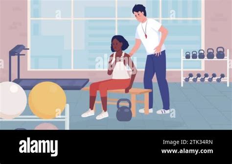 Animated Phobias Illustration Set Panic Attack Sudden And Intense
