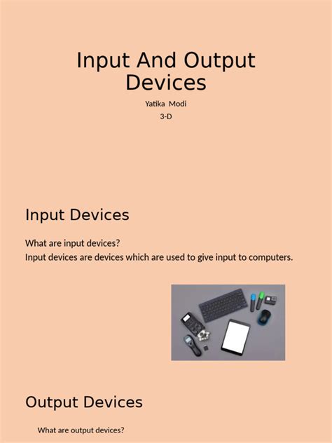 Input And Output Devices Pdf
