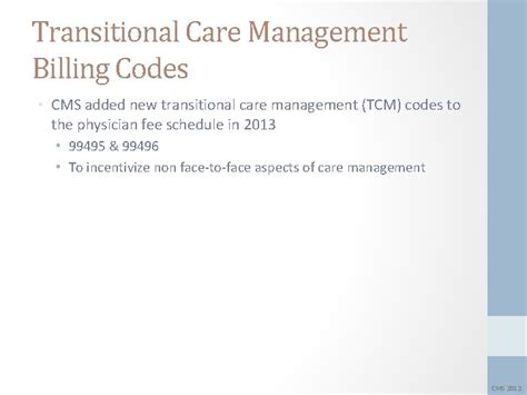 Transitional Care Management Billing Codes What Are They