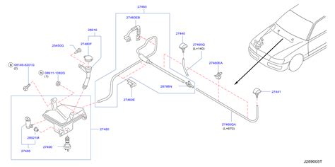 Windshield Wiper Fluid Hose Infiniti At Barry Jordan Blog