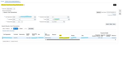 Sql Querytable To Fetch Transaction Type From Review Cost Accounting