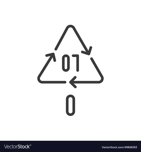 O 07 Recycling Code Symbol Plastic Recycling Vector Image