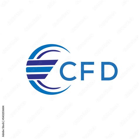 Cfd Letter Logo Cfd Blue Image On White Background Cfd Vector Logo