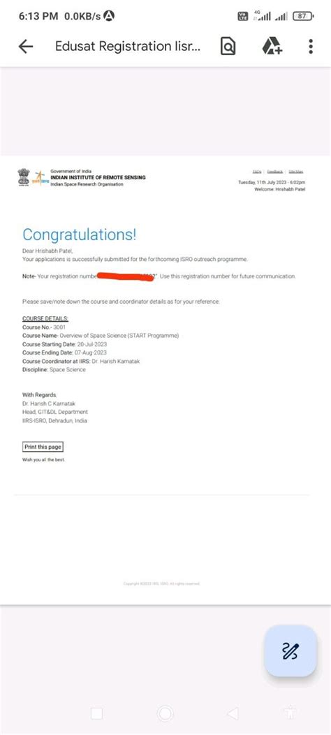 Research Iirs Isro Hrishabh Patel