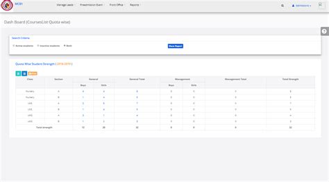 How To View Quota Wise Dashboard School Management Software School