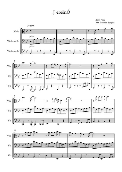 Cerešne Arr Martin Stupka By Hana Hegerová Sheet Music For Cello Duet At Sheet Music Direct