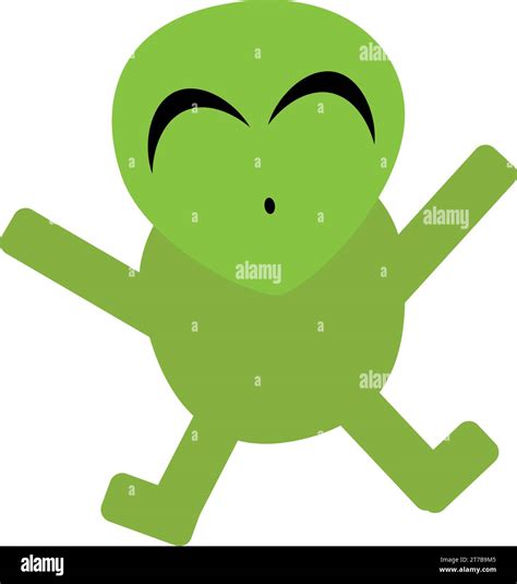 Isolated Cute Alien Character Vector Stock Vector Image And Art Alamy