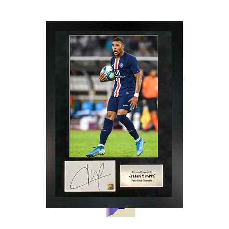 Kylian Mbappe A3 Hand Signed Photo Frame W Coa Etsy Australia