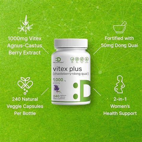 Suplemento Vitex Para Mujeres Suplemento Vitex Chasteberry 1000 Mg Por Porción Más Raíz De