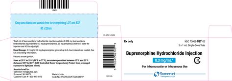 Dailymed Buprenorphine Hydrochloride Injection