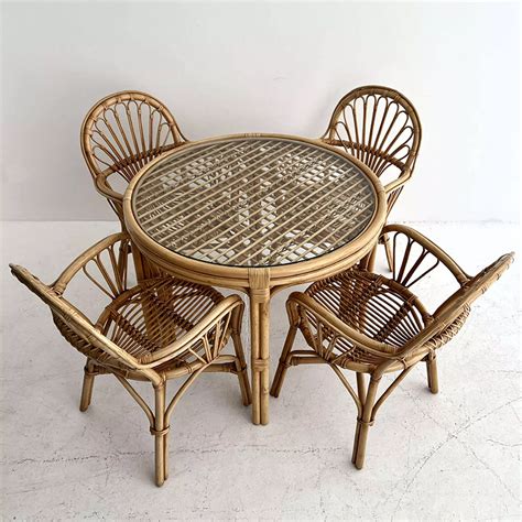 Buy Classic Bamboo Chairs 2 Table For Outdoor Garden And Balcony
