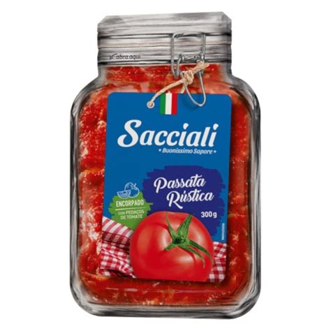 Passata Tomate Rustica Sacciali 300g Supermercado Coop