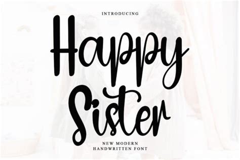 Happy Sister Font By Pipi Creative · Creative Fabrica