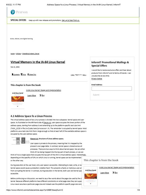 Address Space Fo A Linux Process Virtual Memory In The Ia 64 Linux