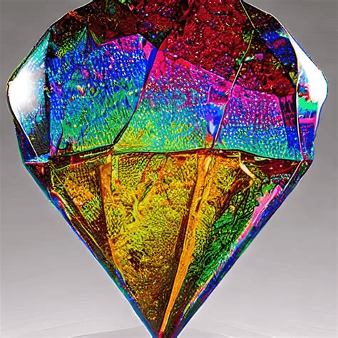 A Rainbow Shard Of A Translucent Glowing Crystal · Creative Fabrica