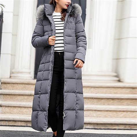 Turilly Womens Extended Length Cotton Coat Womens Extended Length