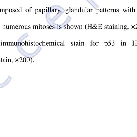 Histologic Features Of High Grade Ovarian Serous Carcinoma A