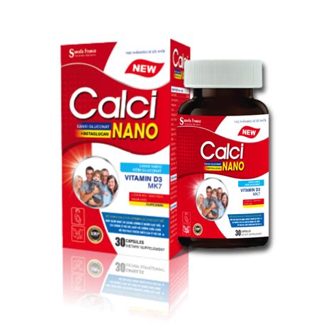 Viên Uống Bổ Sung Calci Nano New Sanofa France Hộp 1 Lọ 30 Viên
