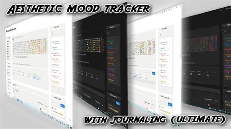 Aesthetic Mood Tracker With Journaling Premium Productivity Template