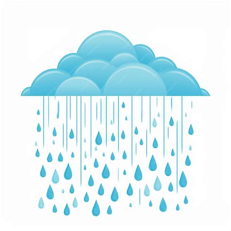 A Rain Cloud With Rain Drops On It Premium Ai Generated Vector