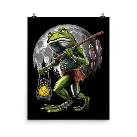 Loveland Frogman Poster Cryptid Creature Art Print Cryptozoology Wall