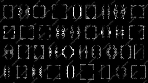 블랙 간단한 라인 컬렉션 다른 낙서 대괄호 괄호 중괄호 요소 벡터 설정 프리미엄 벡터