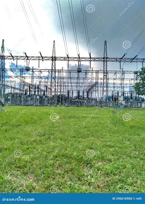 The Green Grass Is Accompanied By A Very Neat Pln Substation Network