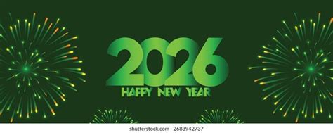 86977 Happy New Year 2026 Banner Fireworks Royalty Free Images Stock