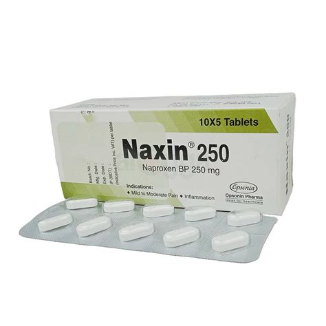 Naxin 250mg Tablet Arogga Online Pharmacy