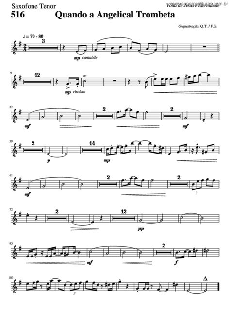 Super Partituras Quando A Angelical Trombeta Abida