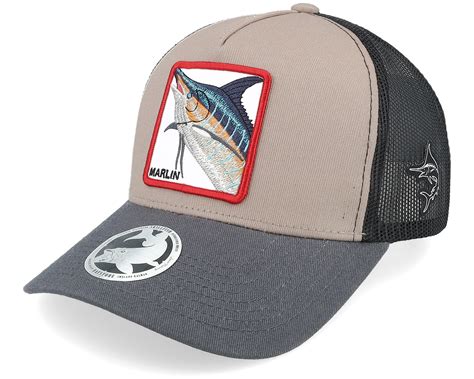 Marlin Box Light Grey Black Charcoal A Frame Trucker