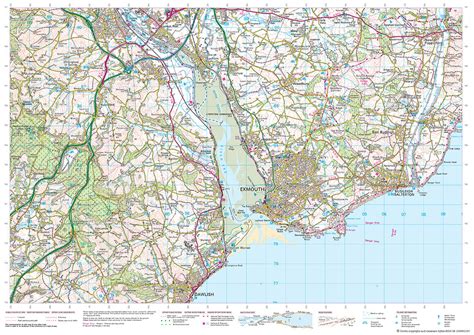 Seaton Map To Dawlish South West Coastal Walking Map The Little Map Company