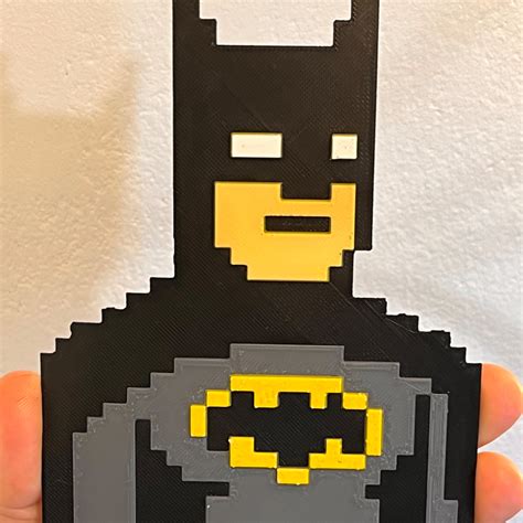 Archivos De Impresora 3d Archivo 3mf Hueforge Batman 8 Bitss Wall