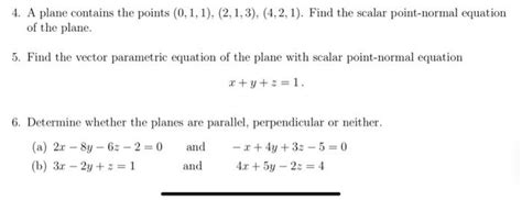 Solved A Plane Contains The Points Chegg