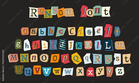 Vector Ransom Font Isolated On Black Background Diverse Magazine