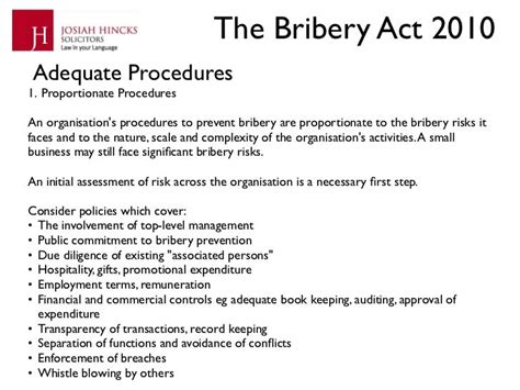 Guide To The Bribery Act 2010 By Josiah Hincks