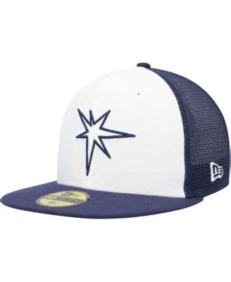 Mens New Era White Navy Tampa Bay Rays 2023 On Field Batting Practice