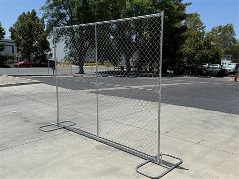 8 Ft X 10 Ft Temporary Chain Link Fence Panel For Sale Galvanized Sandbaggy
