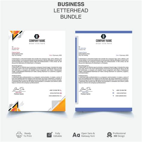 Letter Header Format Company Letter Head Template Postermywall