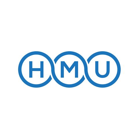 Hmu Letter Logo Design On White Background Hmu Creative Initials