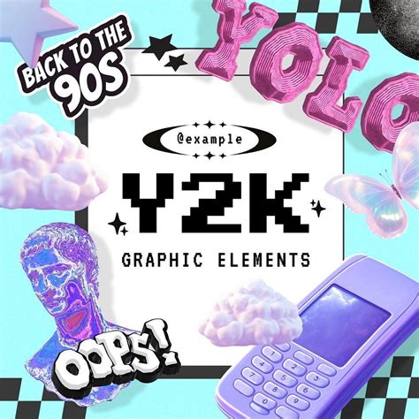 Download Premium Image Of Y2k Graphic Elements Instagram Post Template