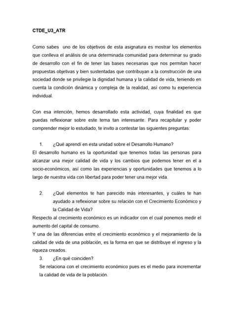 Ctde U3 Atr Temc Pdf Vida Crecimiento Económico