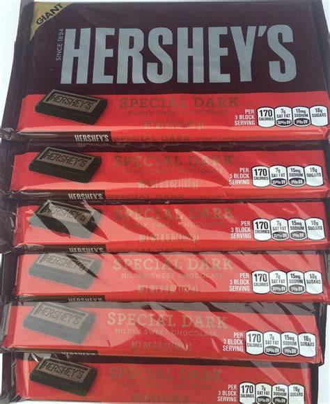 Hersheys Giant Dark Special Bar 680 Ounce Pack Of 6