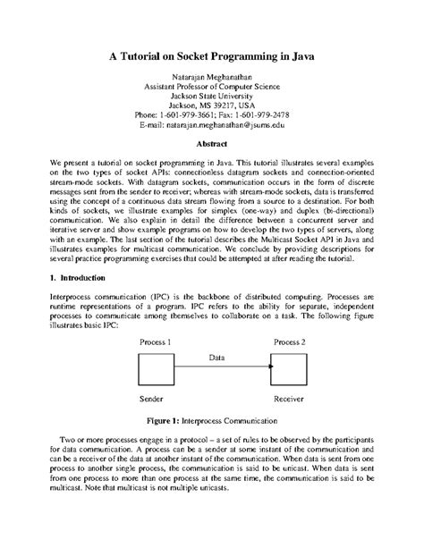 Socket Programming In Java 14324 Copy A Tutorial On Socket